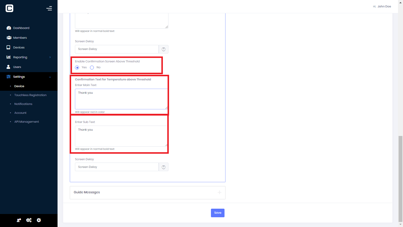 Settings – Help Certify – CERTIFY.me