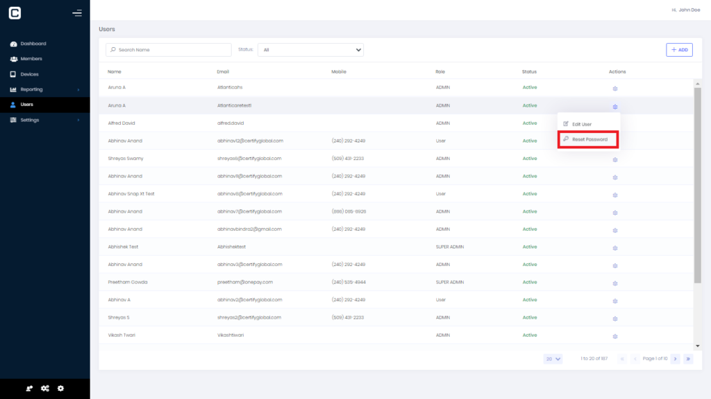 Edit Users – Help Certify – CERTIFY.me