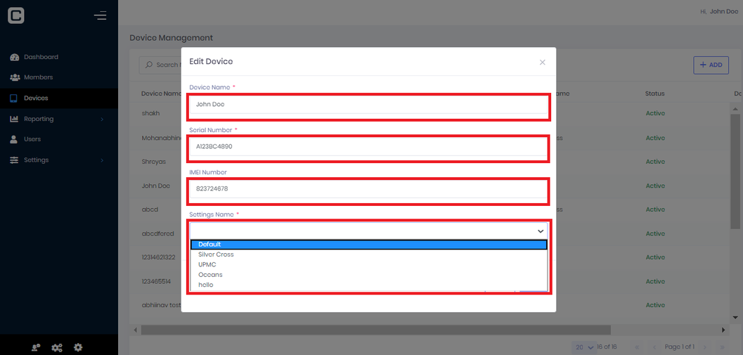 Edit Devices – Help Certify – CERTIFY.me